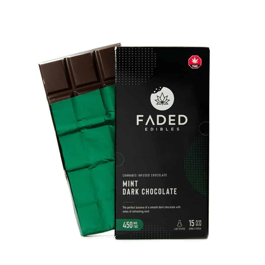 Mint Dark Chocolate 450mg THC - Faded Cannabis Co. | Bulk Cannabis