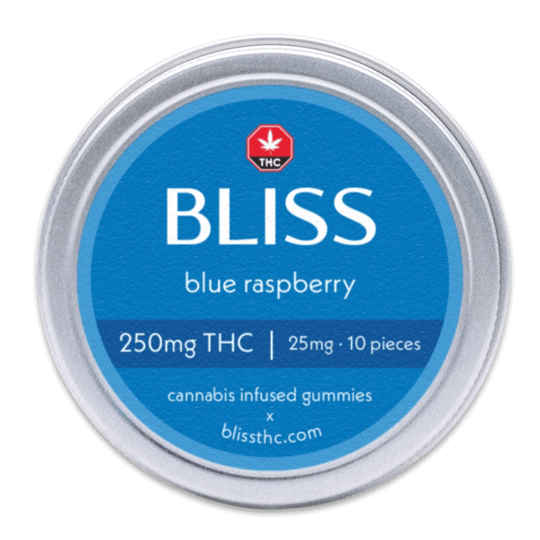 Blue Raspberry 250mg THC | Bliss Edibles | Bulk Cannabis
